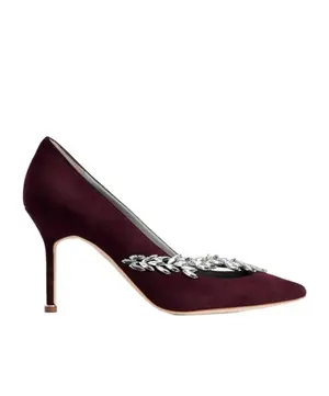 BALENCIAGA X MANOLO BLAHNIK Manolo Blahnik Pump In Burgundy - Wine Red