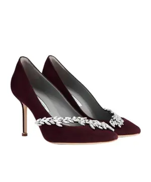 BALENCIAGA X MANOLO BLAHNIK Manolo Blahnik Pump In Burgundy