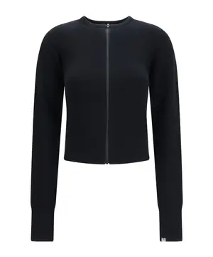 Extreme Cashmere N494 Fitted Zip Cardigan - Black