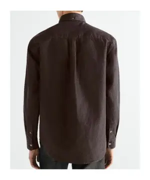 LEMAIRE Button-down Shirt In Linen And Cotton Chambray