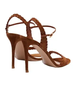 GIANVITO ROSSI Suede And Leather Slingback Sandals