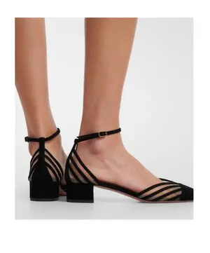 AQUAZZURA Solid Suede Pumps