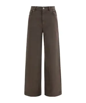 P.a.r.o.s.h Drill Wide-leg Pants - Brown