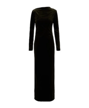 JIL SANDER Cotton Velvet Gown - Black