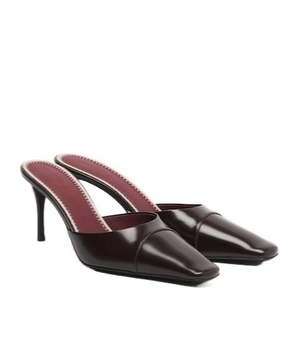 Magda Butrym Leather Mules - Black