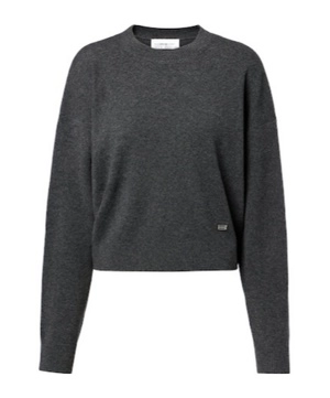Victoria Beckham Solidcolor Crew Neck Sweater - Grey