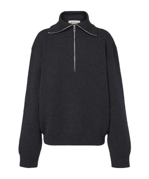 RÓHE Wool And Cashmere Half-zip Sweater - Black