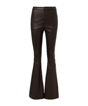 Vince Simple Stylish Genuineleather Wideleg Pants