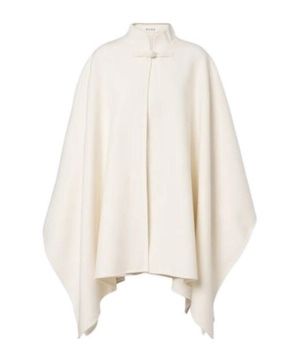 RÓHE Wool And Cashmere Poncho - White