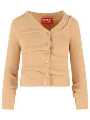 DIESEL® Long-sleeve Cardigan With Front Button Closure - No