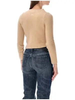 DIESEL® Long-sleeve Cardigan With Front Button Closure - No