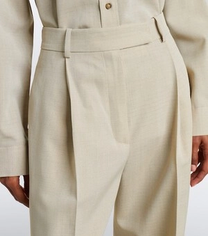 RÓHE Wool And Silk-blend Straight Pants