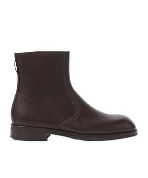 LEMAIRE Leather Ankle Boots - Black