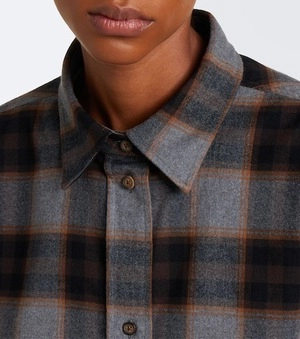 RÓHE Checked Cotton Flannel Shirt