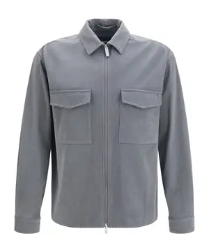 Herno Zip-up Corduroy Jacket - Grey