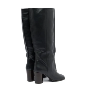 LEMAIRE Solid Color Leather Knee-high Boots