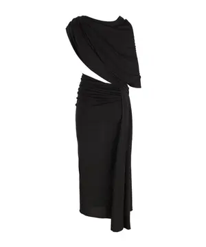 Balenciaga Midi-length Twist-front Draped Dress