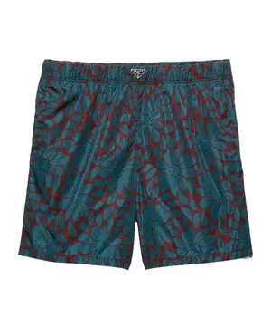 Prada Triangle-logo Mid-rise Swim Shorts