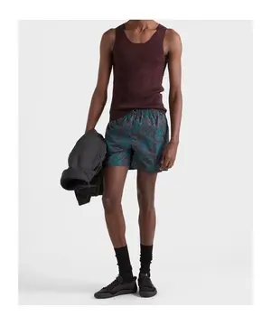Prada Triangle-logo Mid-rise Swim Shorts