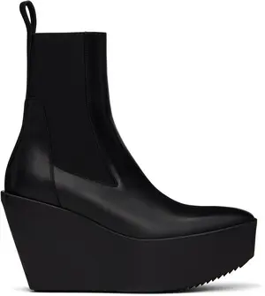 Rick Owens Thick Soled Chelsea Boots - Black