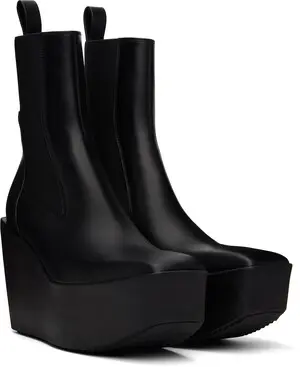 Rick Owens Thick Soled Chelsea Boots - Black