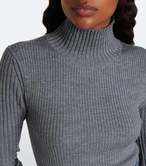Victoria Beckham Ribbed-knit Wool-blend Sweater
