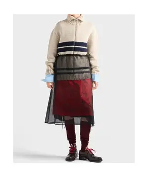 Prada Wool Zipper Cardigan
