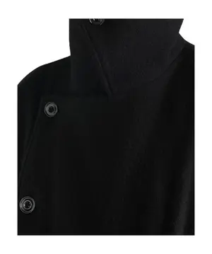 LEMAIRE Short Wrap Coat In Felted Wool And Alpaca Blend