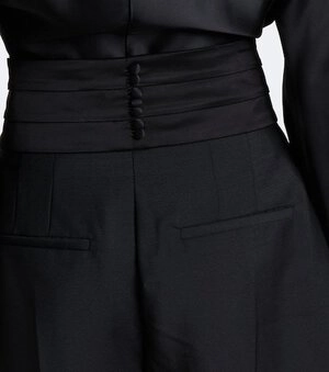 RÓHE Pleated Wool And Mohair Barrel-leg Pants