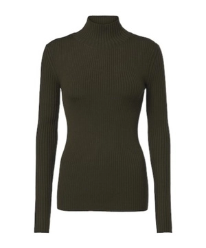 Victoria Beckham Ribbed-knit Wool-blend Sweater - Black