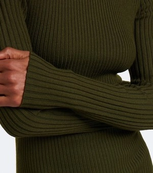 Victoria Beckham Ribbed-knit Wool-blend Sweater