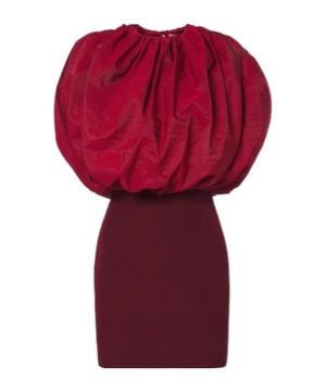 Magda Butrym Draped Silk-blend Minidress - Red