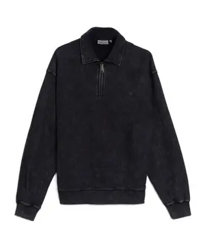 Carhartt Work In Progress Half-zip Sweatshirt - Black