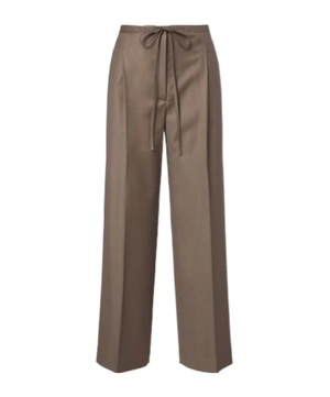 RÓHE Pleated Virgin Wool Wide-leg Pants - Brown