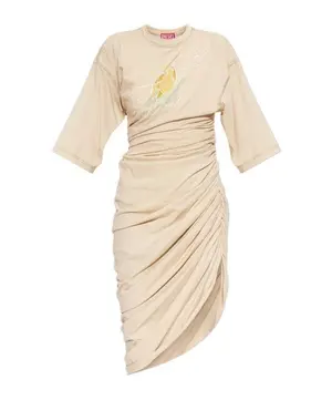 DIESEL® Pleated Dress - Nude