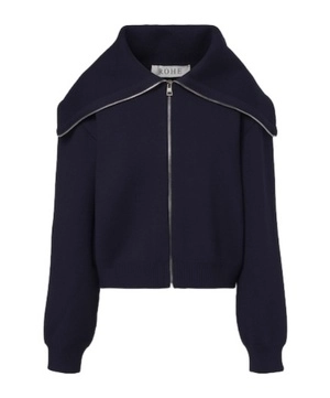 RÓHE Wool Zip-up Cardigan - Black