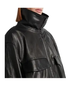Nour Hammour Leather Blouson Jacket
