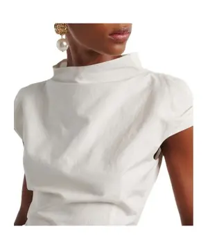 Magda Butrym Draped Cotton And Silk Top