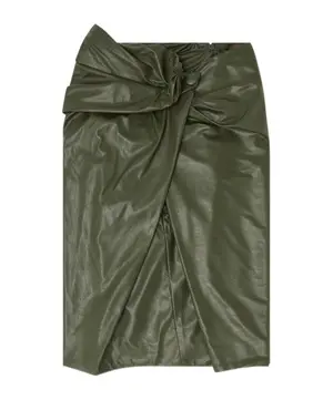 DIESEL® Draped Pencil Skirt With Split - Green