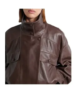 Nour Hammour Quincy Leather Blouson Jacket