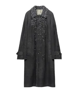Prada Single-breasted Mouliné Prince Of Wales Check And Embroidered Twill Coat - Black/tequila