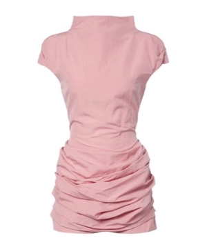 Magda Butrym Draped Cotton And Silk Minidress - Pink