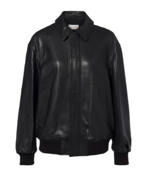 Nour Hammour Toyen Leather Blouson Jacket - Black