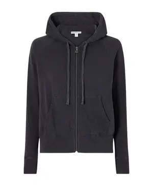 JAMES PERSE Solid Cotton-terry Hoodie - Black