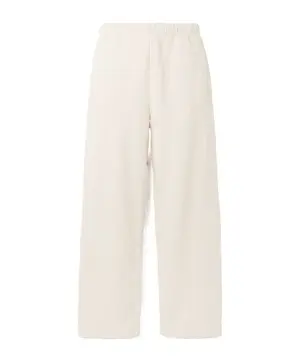 SKIMS Classic Cotton-blend Jersey Straight-leg Pants - White