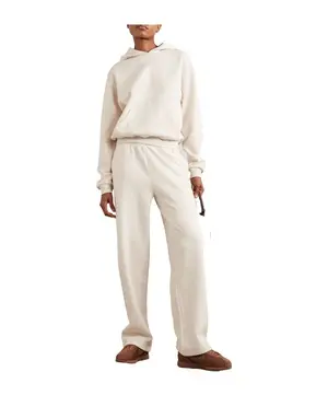 SKIMS Classic Cotton-blend Jersey Straight-leg Pants