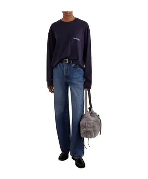 FRAME Logo-embroidered Cotton-jersey Sweatshirt