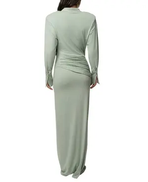 JLUXLABEL Poise Draped Maxi Dress - Mint