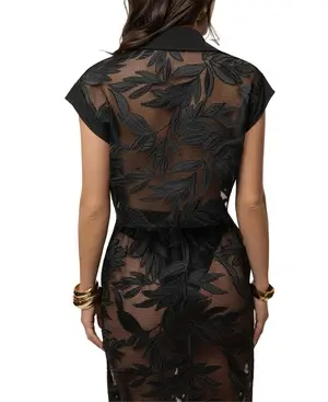 JLUXLABEL Bali Nights Embroidered Top - Black