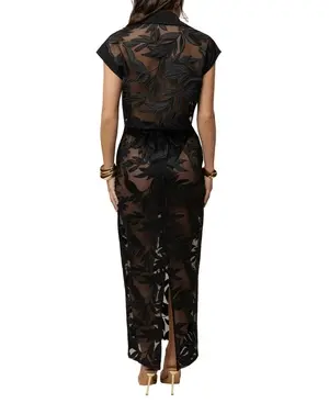 JLUXLABEL Bali Nights Embroidered Top - Black